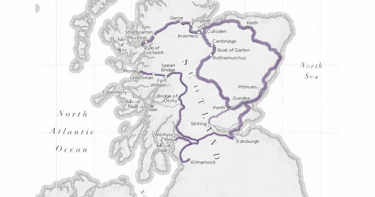 Royal Scotsman Map - Distincte